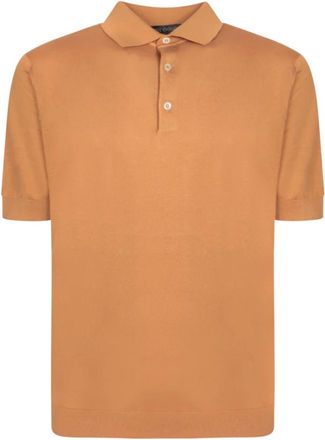 Dell'Oglio Homme, Tops, Brun, Taille: 2XL Polo en coton plume