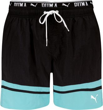 Puma Herren Colour Block Shorts, Schwarz, M EU