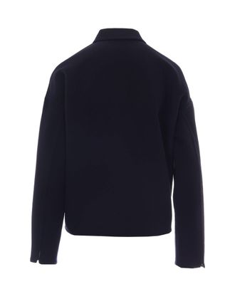 Fabiana Filippi Womens Overshirt Double-Faced Wool Night Blue Virgin Jacket