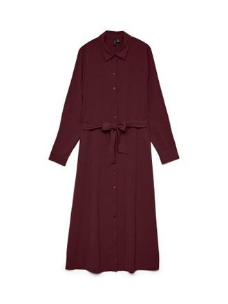 Vero Moda Midikleid VMESME LS CALF SHIRT DRESS WVN GA Sommerkleid