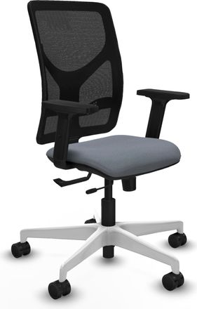 Piqueras y Crespo Gepolsterter B&uuml;rostuhl mit 2D-Armlehnen, h&ouml;henverstellbare Lendenwirbelst&uuml;tze, ausgestattet mit Syncro/Traslack und Schneideschaum, mit Rollen von 65 