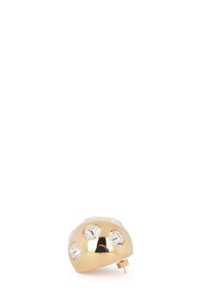 Jacquemus Womens Les Boucles Salon Goldcrystal Earrings