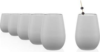 Stölzle Verres à Eau Elements Metallic Set de 6, 465 ml - Verres Polyvalents pour Eau, Jus & Cocktails - Cristal de Haute Qualité - Lavables au Lave-Vaisselle