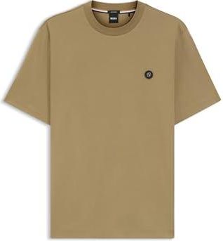 BOSS Hommes C-Taut 01 T-Shirt en Coton mercerisé avec Monogramme Double B