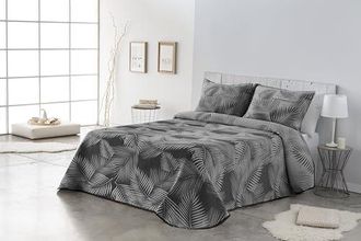 Vialman Sofia 30 Bouti leichte Bettdecke für Doppelbett | Bettdeckenmaße 250 x 270 cm, grau