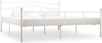 vidaXL Bettgestell Wei&szlig; Metall 180&times;200 cm vidaXL