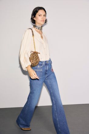 Gerard Darel Chemise en jacquard &agrave; fleurs - LULA - Naturel