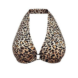 Generic CHJAN Soutien-gorge de sport dos nu &agrave; lacets pour femme Motif l&eacute;opard, l&eacute;opard, XL