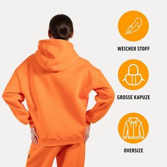 Smilodox Hoodie Lyanna, Oversize Kapuzenpullover Langarm Sweatshirt, weicher Stoff K&auml;ngurutasche B&uuml;ndchen Pulli warm und bequem Streetstyle Alltag