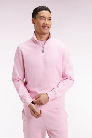 Eden Park Sweatshirt &Agrave; Col Montant Zipp&eacute; En Molleton Coton Rose