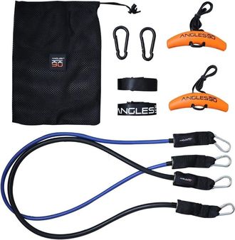 Angles90 Fitness-Griffe f&uuml;r Klimmzugstange & Latzugstange - Schwarz A90 Athlete Set - Ergonomische 4-in-1-Griffe f&uuml;r Trizepsseil, Latzug Griff & Ruderger&auml;t - S