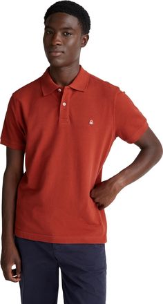 Benetton Herren Maglia Polo M/M 3089j3179 Polohemd, rot, XL