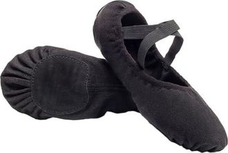 BESPORTBLE FOMIYES Chaussures de Ballet Femme &agrave; Semelle Souple en Tissu &Eacute;lastique Noir Taille 40 Chaussures dEntra&icirc;nement de Danse pour Adultes Confortables et R