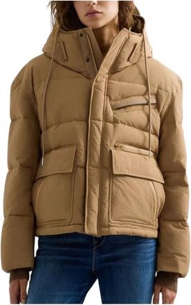 Replay Femme, Vestes, Beige, Taille: 38 FR Veste W0018