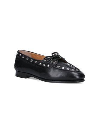 Bally Womens Flat Shoes Black Buffalo