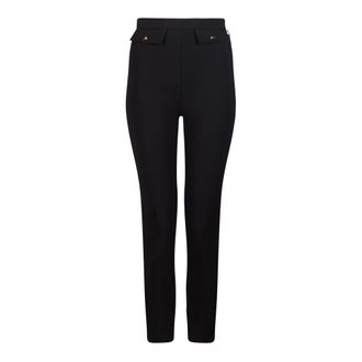 Elisabetta Franchi Femme, Pantalons, Noir, Taille: 40 FR Pantalon Noir Slim Fit Cheville