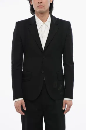 Off-white Virgin-Wool Blazer FORMAL VARS With Logo Patch Off-White