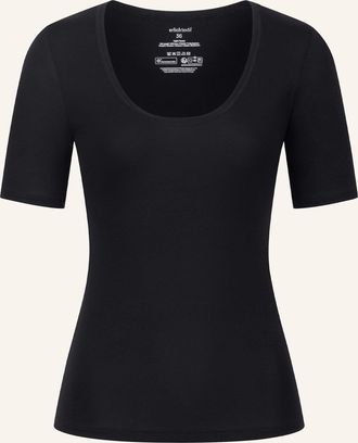 erlich textil Erlich Textil Light Touch Tiefausgeschnittenes T-Shirt Mit Lyocell - Seidig Weich schwarz