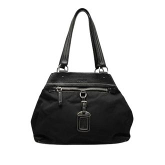 Prada Pre-owned Sac fourre-tout en nylon - Femme - Pre-owned - Noir - Taille: ONE Size