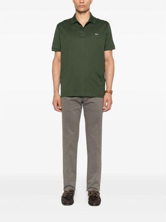Paul & Shark Embroidered Logo Cotton Polo - Green