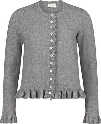 Cartoon Damen Cardigan mit Rüschen 40, Grau