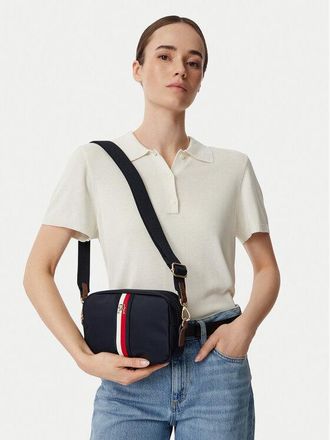 Tommy Hilfiger Handtasche Popette Camera Bag Corp AW0AW19023 Dunkelblau