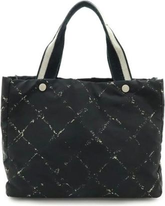 Chanel unisex, Pre-owned, Noir, Taille: ONE Size Sac fourre-tout vintage en nylon Pre-owned