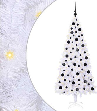 vidaXL Künstlicher Weihnachtsbaum Weiß 180 cm PVC und Stahl vidaXL