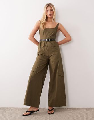 Asos combinaison utilitaire kaki-Vert