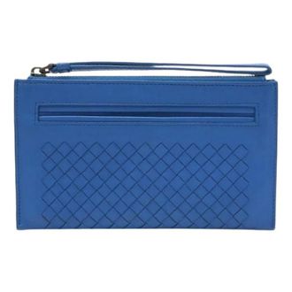 Bottega Veneta Pre-owned Intrecciato Leder Clutch - - Pre-owned - Damen - Blau - ONE SIZE