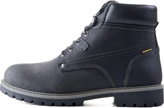 Camel Active Herren Schn&uuml;rschuhe aus echtem Leder Schwarz, menswear-42