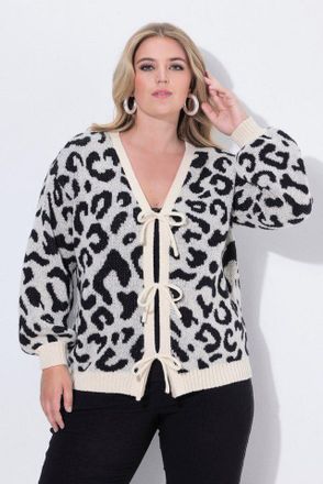 Miamoda Strickjacke Strickjacke Regular Fit Leo Schleifen-Verschluss