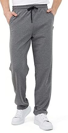 Comeor Pantalon de Jogging Pantalon de Survêtement en Coton pour Homme - Pantalon de Sport Long pour Homme - Joggers (Gris Foncé 7XL)