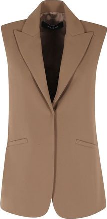 Federica Tosi Femme, Vestes, Brun, Taille: 38 FR Cady Vest