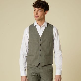 Bexley Gilet Lazare - Costume homme kaki clair chin&eacute;