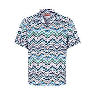 Missoni Homme, Chemises, Multicolore, Taille: M Chemise de bowling en viscose &agrave; manches courtes
