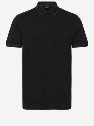 HUGO BOSS Mens Polo Shirt Piqu&eacute; Cotton Black T-shirts And Polos