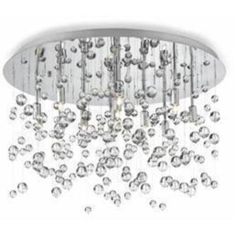 Ideal Lux Neve - Luminaire suspendu moyen à 8 ampoules en verre soufflé, chrome, G9 - Ideal Lux