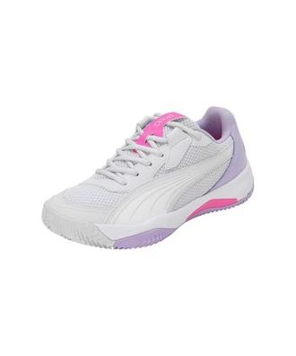Puma Puma Women Nova Court WnS Tennis Shoes, Silver Mist-Puma White-Vivid Violet, 37 EU