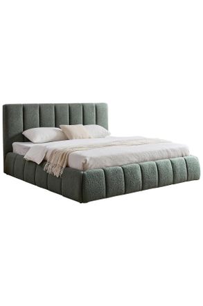 Boxxx Polsterbett, Gr&uuml;n, Holz, Pappel, massiv, 180x200 cm, Stoffauswahl, in verschiedenen Gr&ouml;&szlig;en erh&auml;ltlich, Schlafzimmer, Betten, Polsterbetten