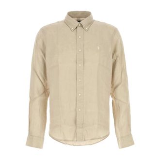 Polo Ralph Lauren Individuell angepasstes Leinenhemd - - Shirts - Herren - Beige - L