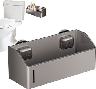 Generic Dusche Organizer Saugbecher - 28 cm Stahlwand, Ausgeschnittenes Kleberregal, Abnehmbares H&auml;ngeregal Starke Vakuumgriffbefestigung | Multifunktionaler 