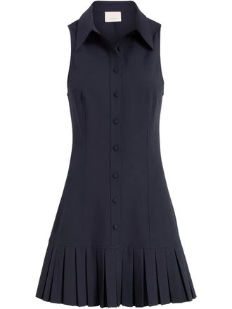 Cinq &agrave; Sept robe-chemise &agrave; ourlet pliss&eacute; - Bleu