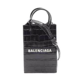 Balenciaga Pre-owned Shopping Phone Holder Leder 2way Umh&auml;ngetasche - - Pre-owned - Damen - Schwarzk - ONE SIZE