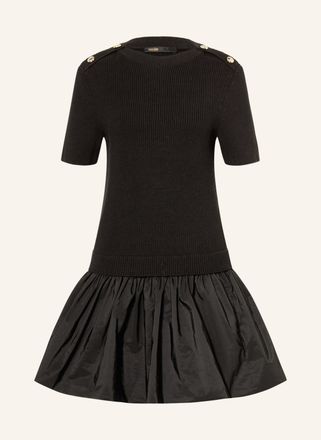 Maje Kleid Im Materialmix schwarz