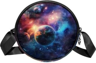 Generic Sac &agrave; bandouli&egrave;re rond rond pour femme, petit sac &agrave; bandouli&egrave;re avec fermeture &eacute;clair et bretelles r&eacute;glables