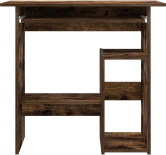 Generic Computertisch mit Ablagefl&auml;chen, Home-Office-Schreibtische, Moderner Schreibtisch mit Offenen Regalen f&uuml;r Schlafzimmer, Wohnzimmer (Ger&auml;ucherte Eiche)