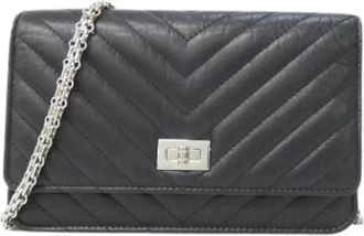 Chanel Pre-owned Calfskin Chain Wallet - Femme - Pre-owned - Noir - Taille: ONE Size