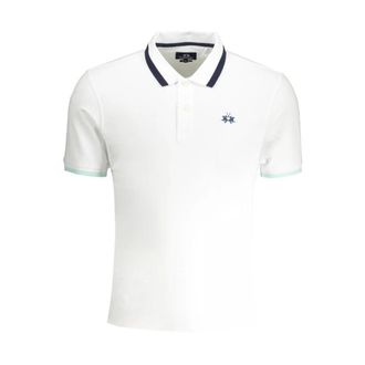 La Martina Wei&szlig;es Baumwoll-Polo-Shirt mit Paspelierung - - Tops - Herren - Wei&szlig; - 2XL
