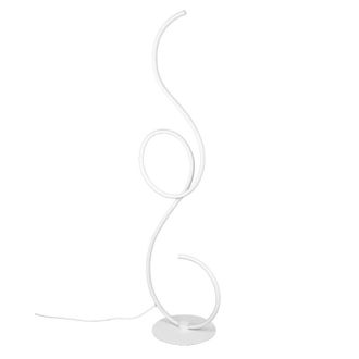 ETC Shop Stehlampe Beistellleuchte Stehleuchte Designleuchte Wohnzimmer Fußschalter dimmbar CCT Schaltung Nachtlicht, Metall weiß matt, 1x LED 23 Watt 2700 Lum